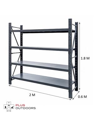 2M Shelving 2M x 0.6M x 2M Charcoal